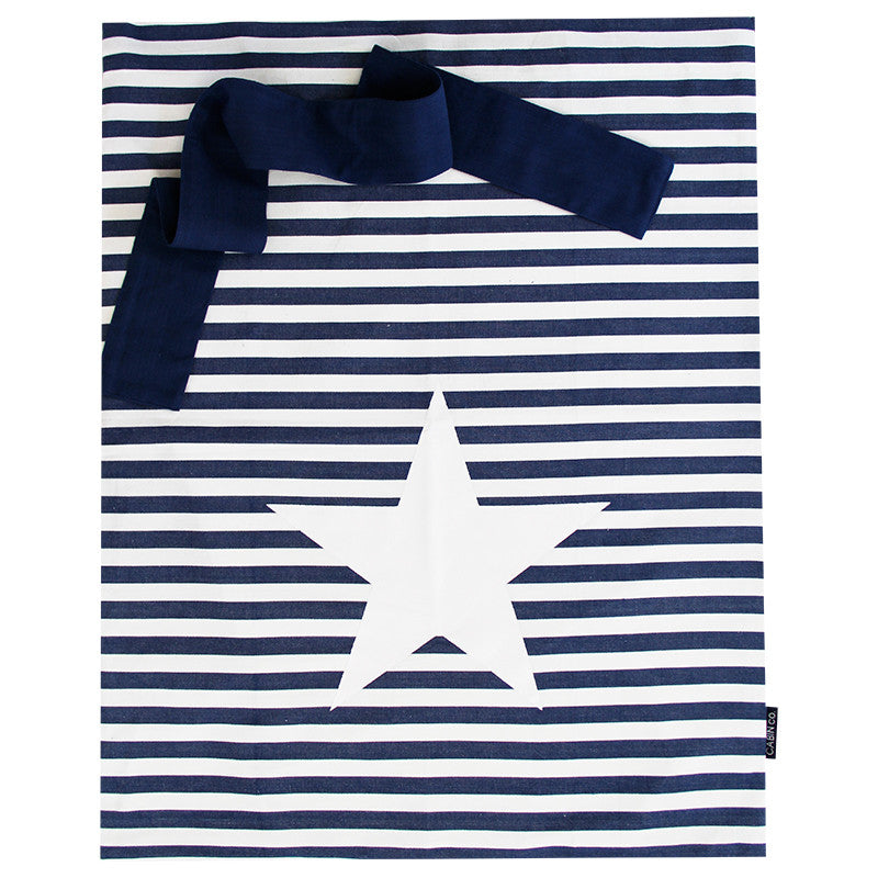 CLASSIC STRIPE SANTA SACK / BLUE STAR – CABIN CO